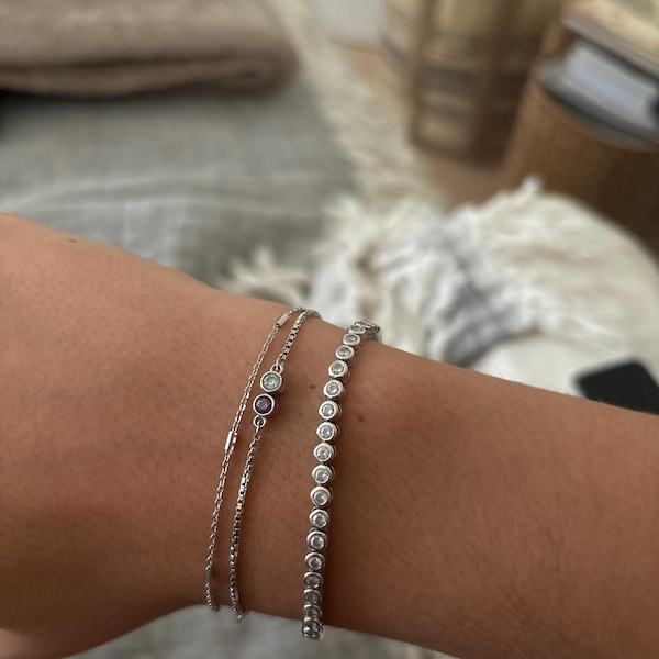 Two Delicate Bracelets Set, Dainty Bracelet Set, Two Minimalist ...