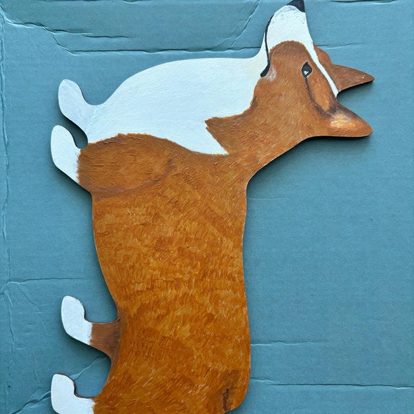Unfinished Wooden Corgi Dog Shape | Corgi Cutout | Craft Supplies ...