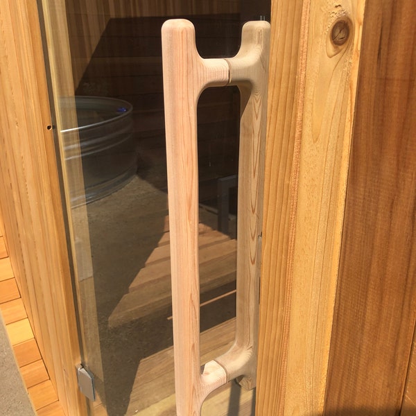 Double Cedar Sauna Door Handle - Etsy