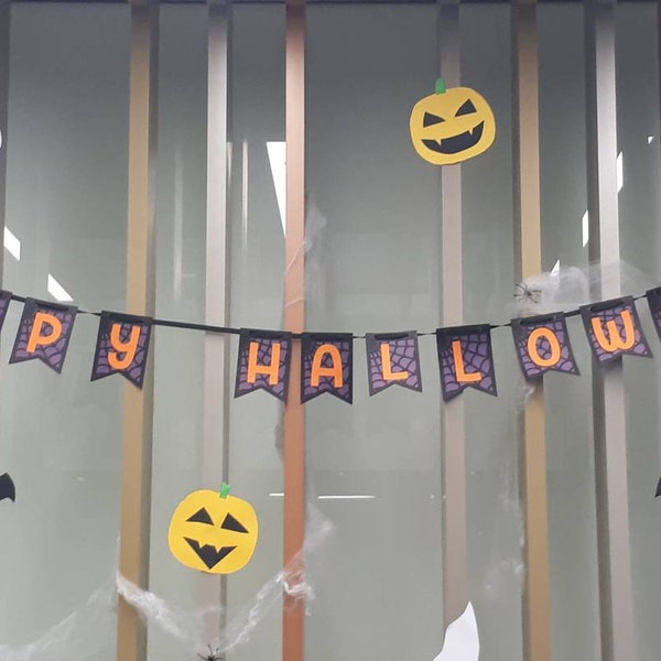 Happy Halloween Banner SVG Cut File - Banner SVG, Halloween Garland SVG ...