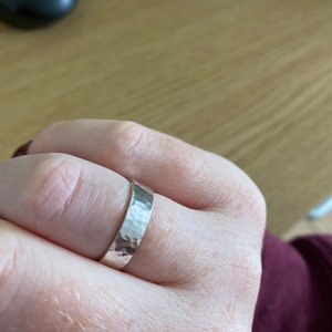 Hammered Sterling Silver Ring | Etsy