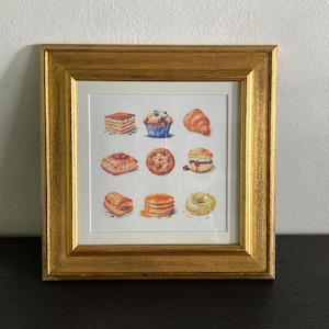 8x8 Inch Gold Square Frame Simple Cottage-style Rounded Bead Profile ...