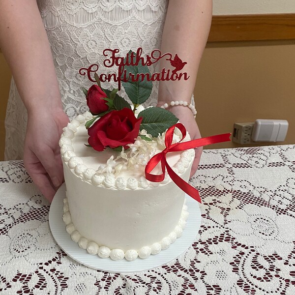 Personalized Confirmation Cake Topper, Confirmation Cake Topper, God ...
