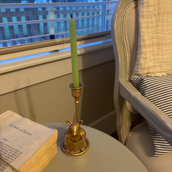 Brass Mouse Candleholder Unique Handcrafted Taper Candle Stand With ...