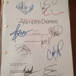 The Vampire Diaries Pilot TV Script Screenplay With Signatures - Etsy
