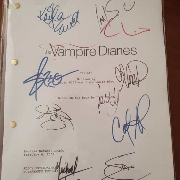 The Vampire Diaries Pilot TV Script Screenplay With Signatures ...