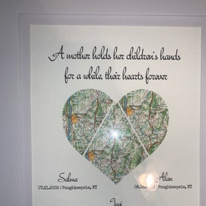 Custom Map Print Long Distance Boyfriend Gift Personalized Map | Etsy