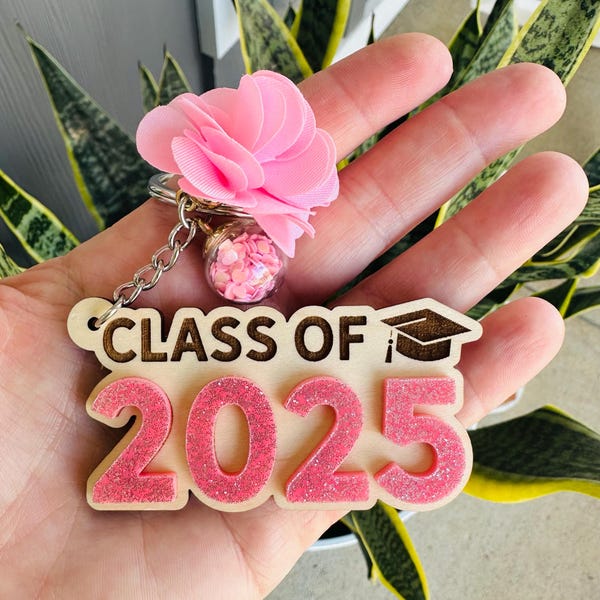 Class of 2025 Keychain Laser SVG File, Grad Keychain SVG, 2025 ...