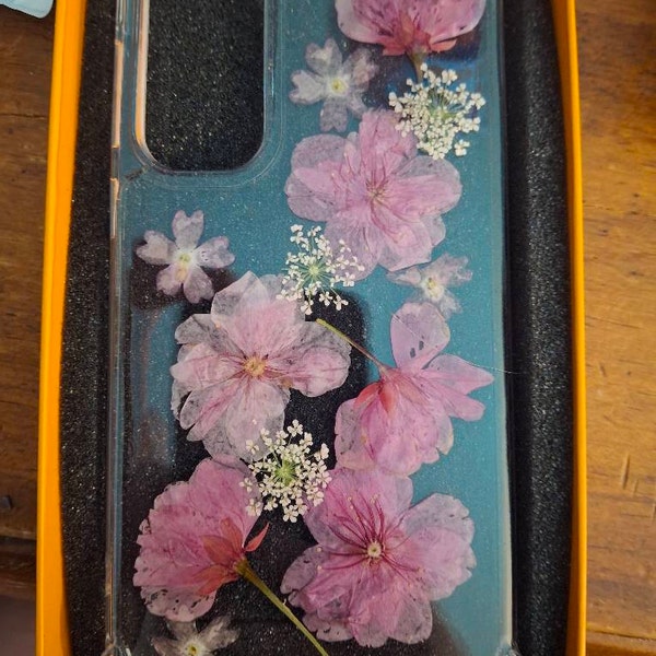 Pressed Dried Pink Sakura Flower Phone Case for iPhone 17 16 15 14 13 ...