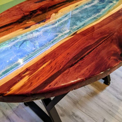 Office Desk / Computer Desk, Solid Live Edge Cedar Table, Custom Wood ...