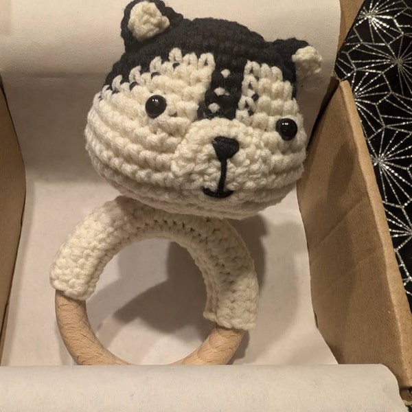 Crochet Rattle, Cute Bunny Rattle, Baby Shower Gift, Christening Gift ...