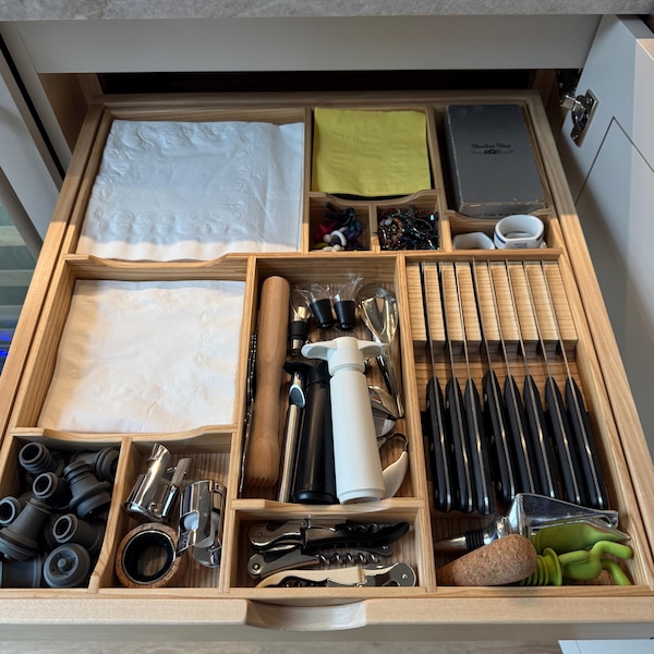 Custom Kitchen Drawer Organizer | Silverware | Baking and More - Made ...