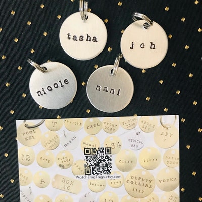 Thick Double Sided Brass Key Tag Labels Any Custom Text Super Quality ...