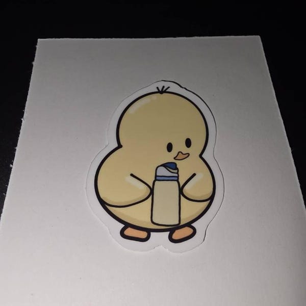 Yellow Baby Duck With Owala Sticker | Cute Stickers for Water Bottles ...