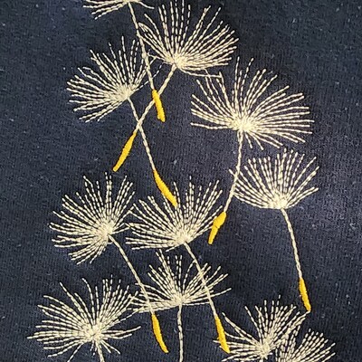 Dandelion Fluff Machine Embroidery Design Dandelion Fluff Embroidery ...