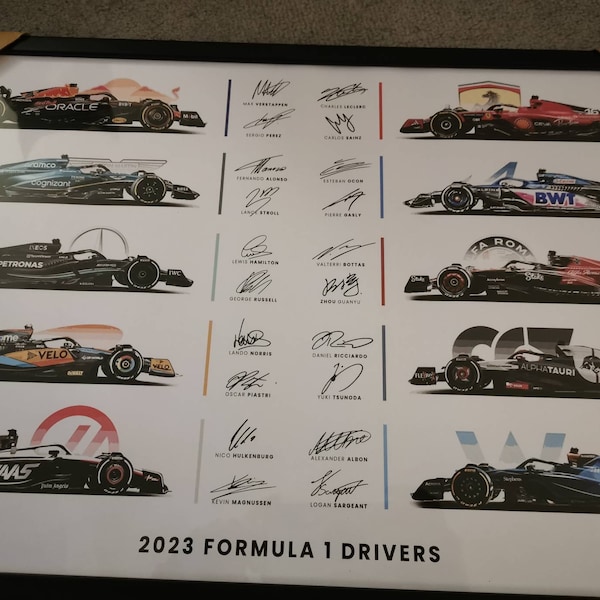 2024 Formula 1 Driver Signature Autographed Poster Digital Download ...