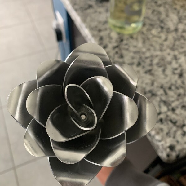 Bare Aluminum Metal Rose With Custom Engraving - Etsy
