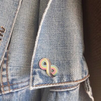 Infinitely Non-binary Pin Subtle Enby Non Binary Pride - Etsy UK