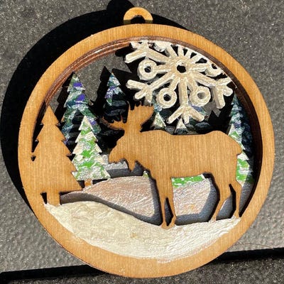 Dad & Daughter Shadow Box SVG, Standing Dad and Daughter Multilayer ...