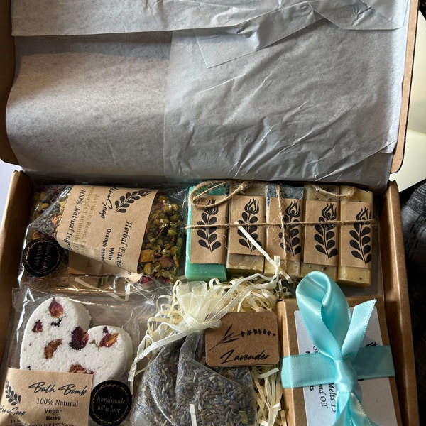 Luxury Pamper Set - Mini Sample Gift Box for Her - Handmade & Natural ...