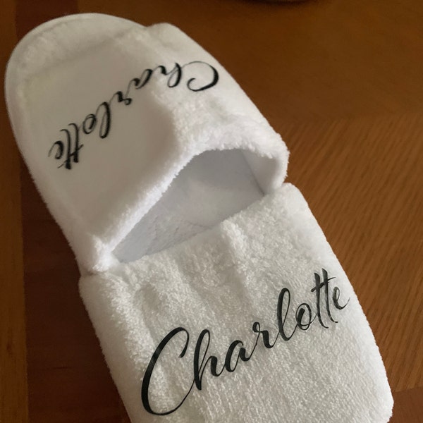 Custom Spa Party Slippers, Bridesmaid Slippers, Bachelorette Gifts ...