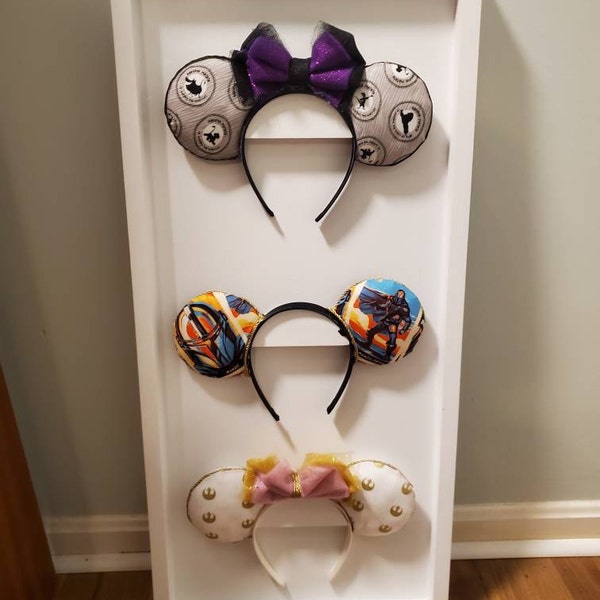 Disney Inspired Mouse Ears Frame With Holder for Ears - Holds 1, 2, or ...