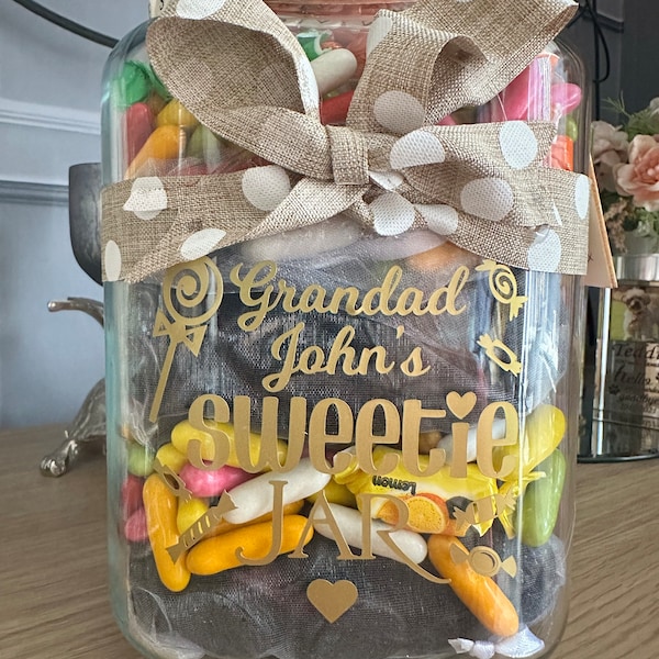 Personalised Sticker/label/decal for Sweet Jar... Add Your Own Name ...