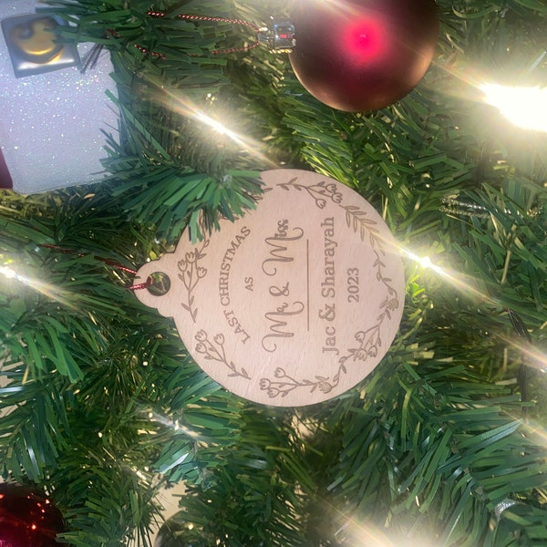 Personalised Baby's First Christmas Bauble Custom Name Tree Hanging ...