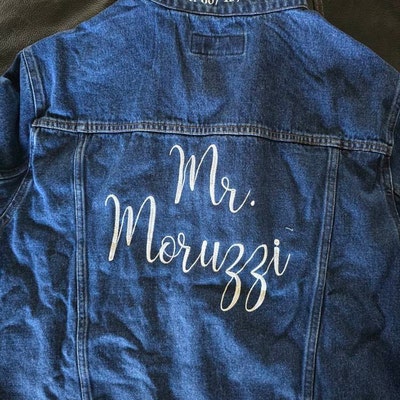 CUSTOM Men's Denim Jacket / Men's Jean Jacket / Embroidered Jacket ...