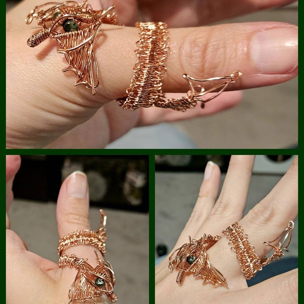 E TUTORIAL 4 Stone Ring PDF Pattern,wire Wrap Weave Jewelry,copper,wrapping Weaving,wrapped ...