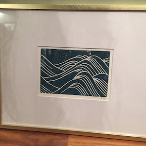 Japanese Waves Original Block Print Water Pattern - Etsy