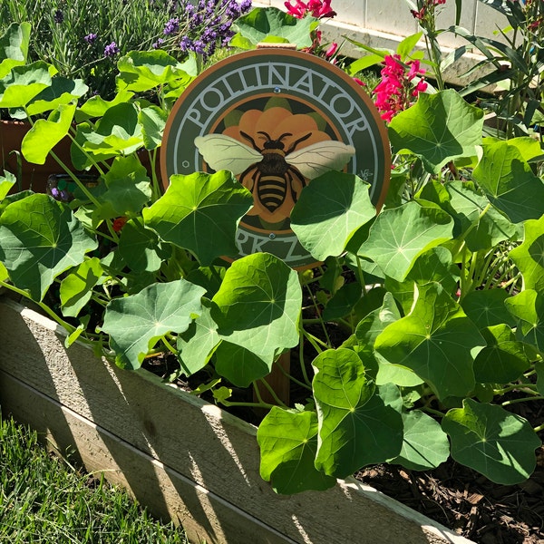Bees' Pollinator Work Zone - Yard and Garden Sign - Etsy