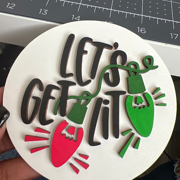 Let’s Get Lit Svg/christmas Lights Svg/christmas Tshirt Designs ...