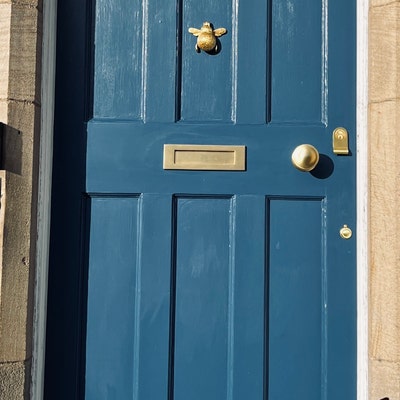Polished Brass Traditional Design Shop Spring Door Bell on A Steel ...