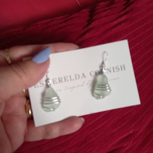 Cornish Sea Glass Sterling Silver Earrings / Handmade Jewelry From ...
