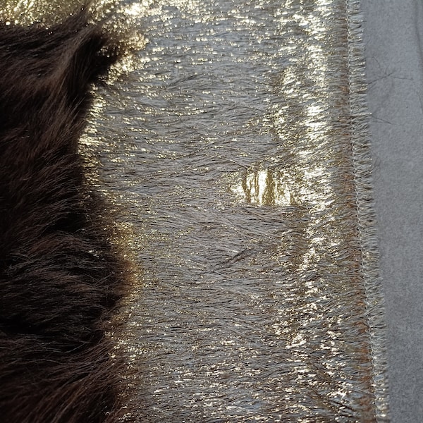 Oval White Gold Plush Luxury Rug, Faux Leather Oval Rug Large, White ...