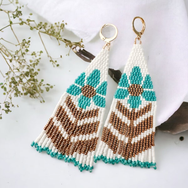 Seed Bead Patterns Beading Patterns Beaded Fringe Earrings Summer ...