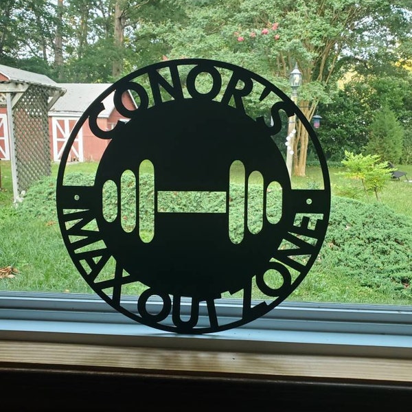 Personalized Home Gym Signs for Workout Room, Personalized Metal Sign ...