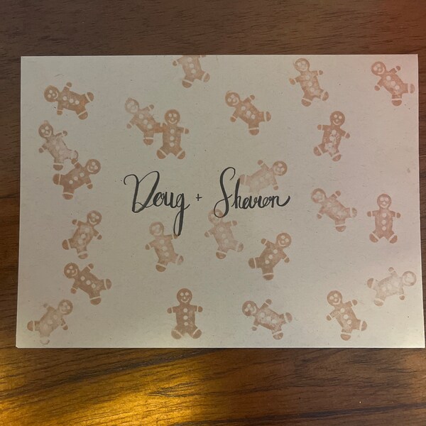 Jumbo Gingerbread Man Rubber Stamp - Etsy