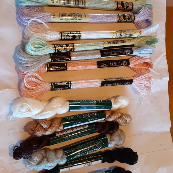 DMC Floche - Colors 739-5200, White, Ecru - Etsy