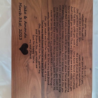 Engraved Wedding Song, First Dance Lyrics, Your Wedding Lyrics Engraved ...