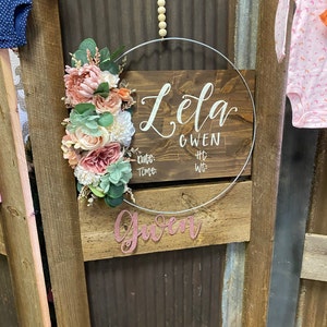 Hospital Door Hanger // Birth Stats Board // Door Room Hanger // Baby ...