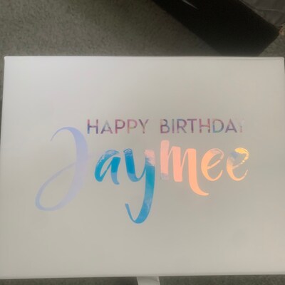 Custom Birthday Gift Box With Name Personalized Decorative - Etsy