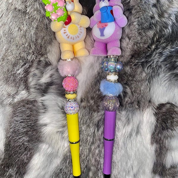 HEART Beaded Pens , Characters , Cute Pens, Elevate Your Station at the ...