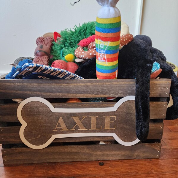 Large Personalized Dog Toy Basket Gift for Dog Lover Personalized Dog ...