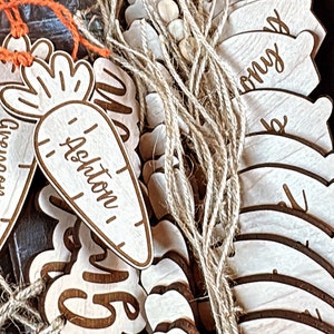 Wooden Flower Name Tag // Engraved Flower Name Tag // Flower Name Tag ...