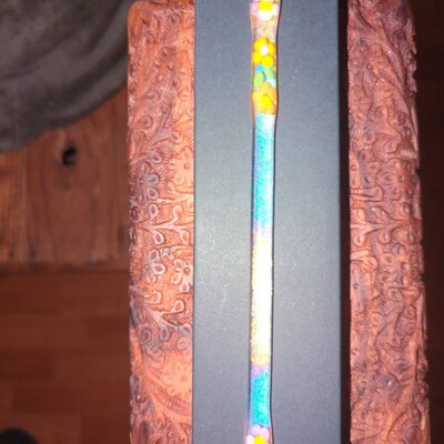 Studiotica Secret Garden Tropical Hibiscus Handmade Glass Swizzle ...