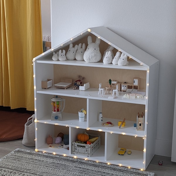House Shape Shelf, Nursery Kid Furniture, Dollhouse, Books and Toys ...