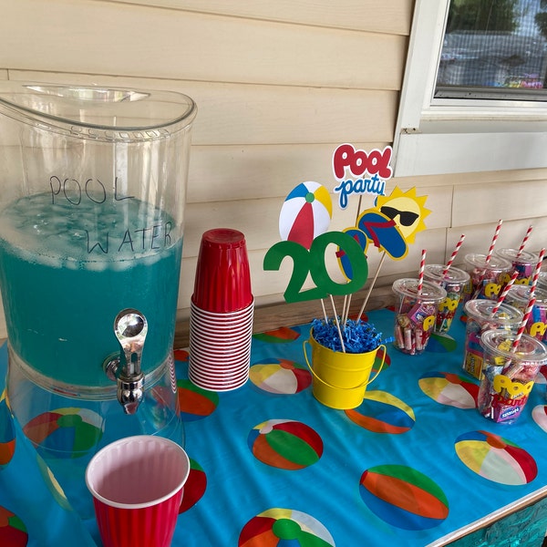 Pool Party Centerpiece, Pool Party Decorations, Pool Party Decor ...
