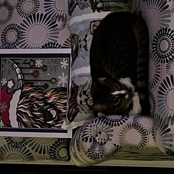 Christmas Highland Cow 3D SVG/ Highland Cow Shadow Box/ Highland Cow ...